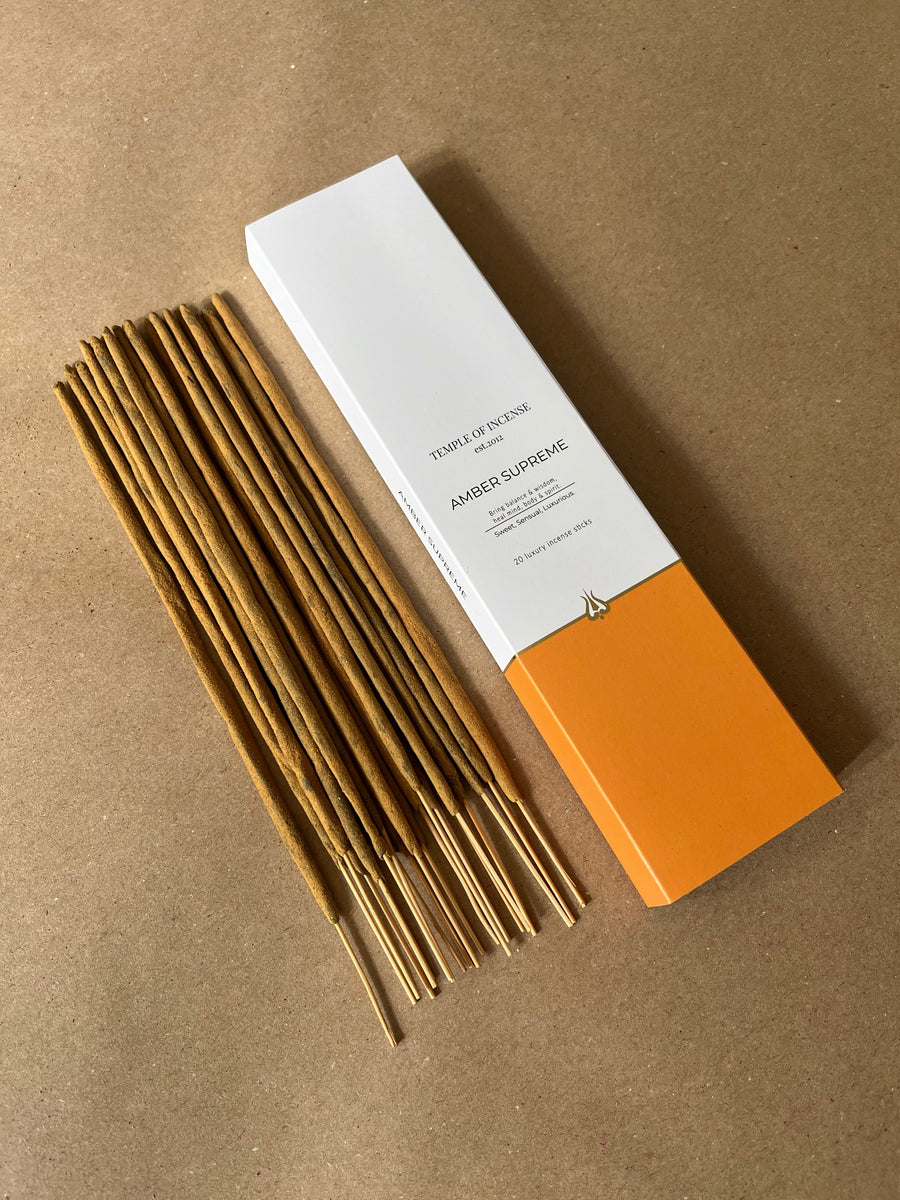 Amber Supreme | Incense Sticks by Temple of Incense – Lotus Zen Incense