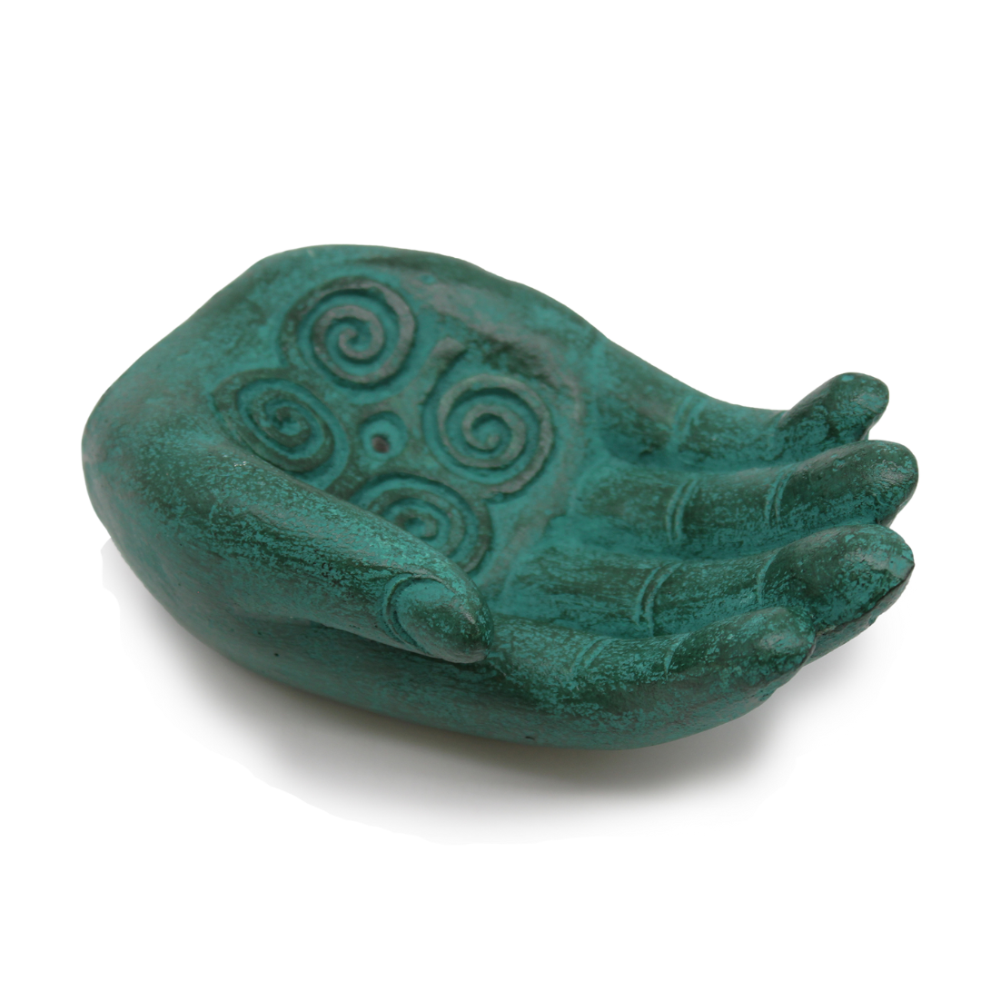 Hand Incense Burner | Stoneware | Strength (Green) – Lotus Zen Incense