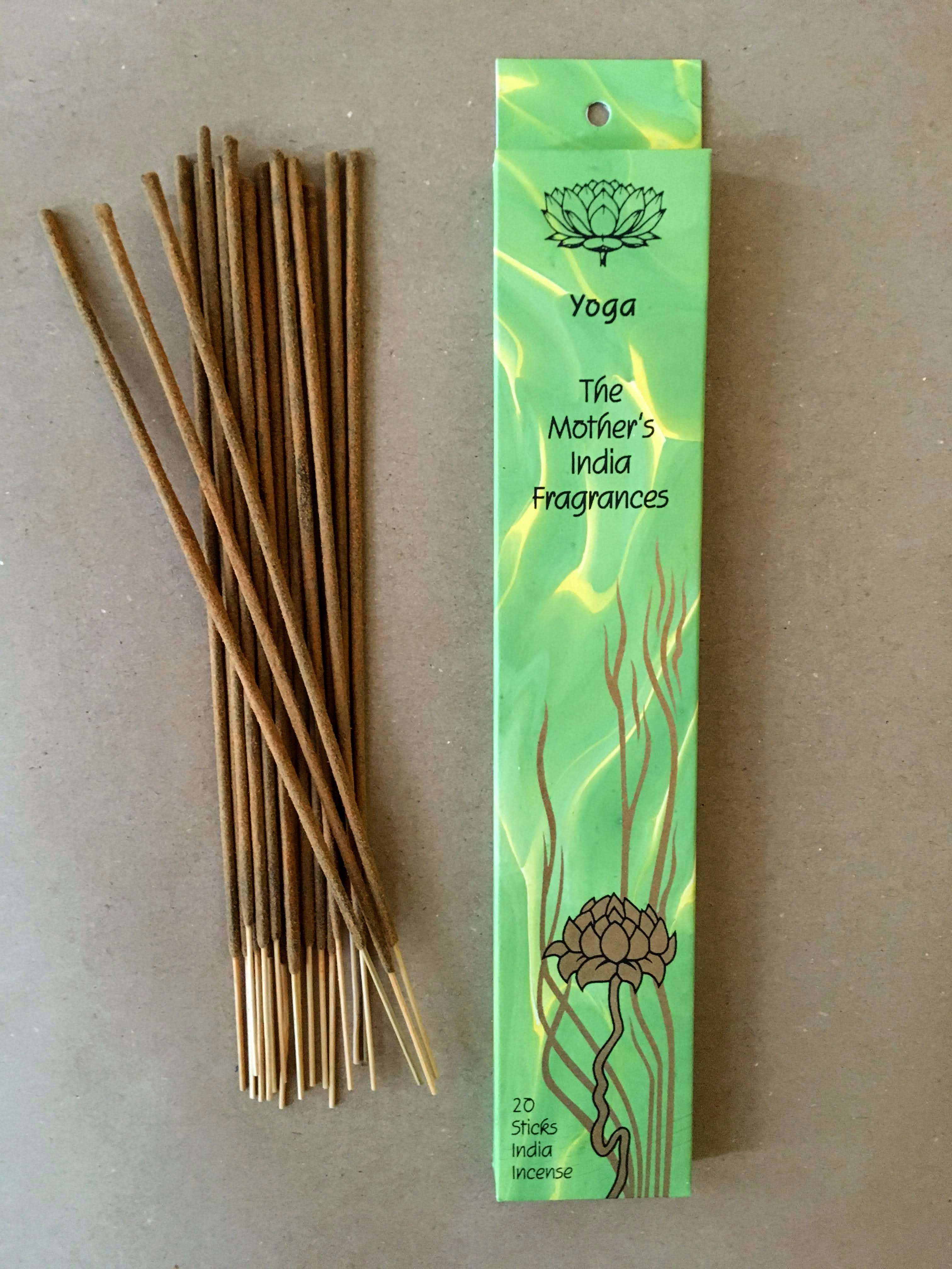 Yoga, The Mother's India Fragrances, Natural Hand Rolled Indian Incense ...